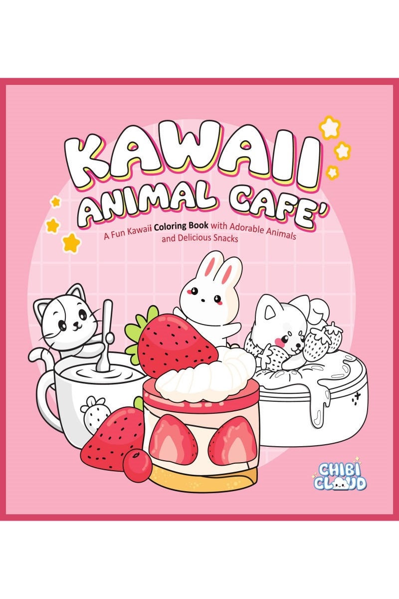 Kawaii Animal Cafe' Coloring Book